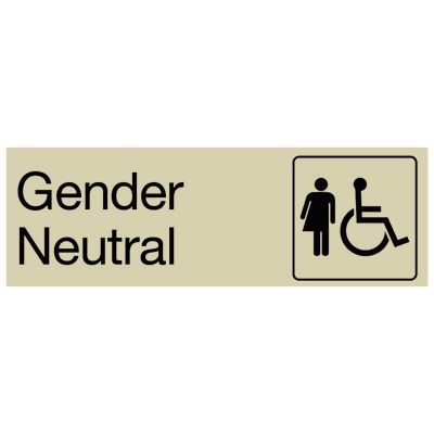 Gender Neutral (Accessibility) - Engraved Restroom Signs | Emedco