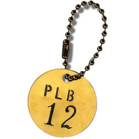 Brass Beaded Valve Tag Chains | 100 Pack | Secure Fasteners | Seton