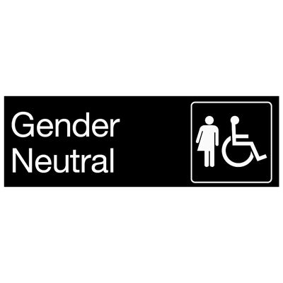 Gender Neutral (Accessibility) - Engraved Restroom Signs | Emedco