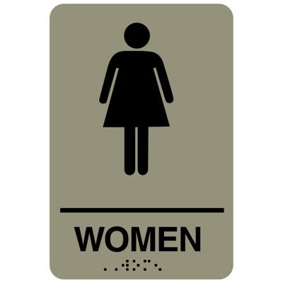 Woman - Braille Restroom Signs, ADA Signs, Economy Signs | Seton | Seton.ca