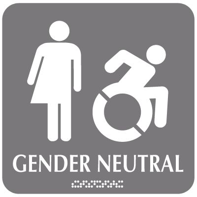 Gender Neutral (Dynamic Accessibility) - Optima ADA Restroom Signs | Emedco