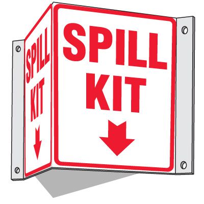 Spill Sign - Spill Kit (With Arrow Down)|Seton Canada | Seton.ca