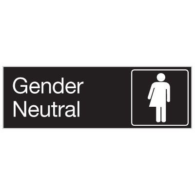 Gender Neutral - Engraved Restroom Signs | Emedco