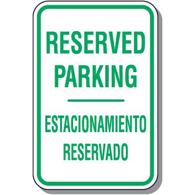 Reserved Parking Signs - Reserved Parking (Bilingual)|Seton Canada