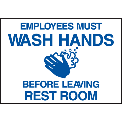 Deluxe Housekeeping And Cafeteria Signs - Wash Your Hands | Seton