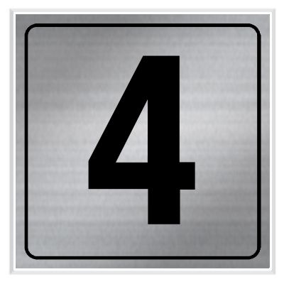 4 - Engraved Door Number Signs | Emedco