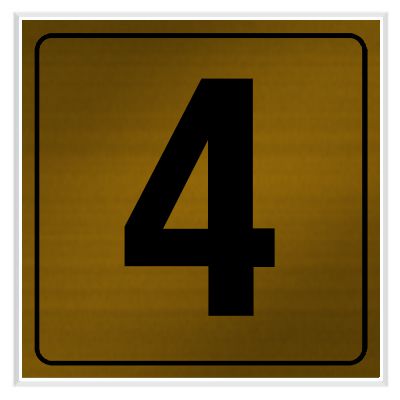 4 - Engraved Door Number Signs|Seton Canada | Seton.ca