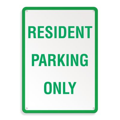 Resident Parking Only Sign | Emedco