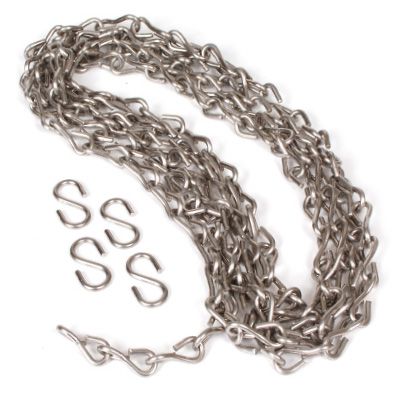 Stainless Steel Jack Chain and S-Hooks | Emedco