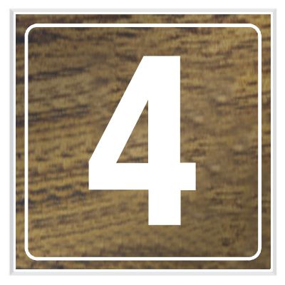 4 - Engraved Door Number Signs | Emedco