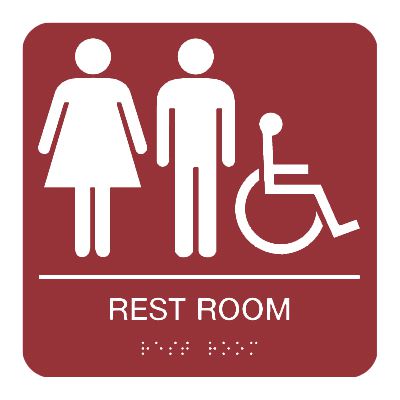 Rest Room (Accessibility) - Braille Restroom Signs|Seton Canada | Seton.ca