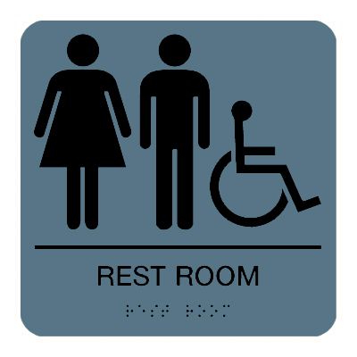 Rest Room (Accessibility) - Braille Restroom Signs | Seton