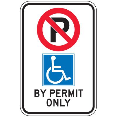 Regulatory Accessible Parking Permit Signs - BY PERMIT ONLY|Seton Canada