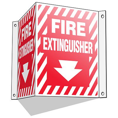 Standard 3-Way Fire Extinguisher Signs, Exit, Fire & Emergency Signs ...