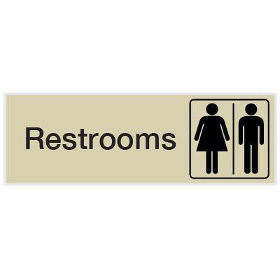 Rest Rooms - Engraved Rest Room Signs | Seton