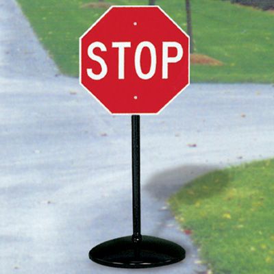 Portable Sign Stanchions - Stop Sign|Seton Canada | Seton Canada