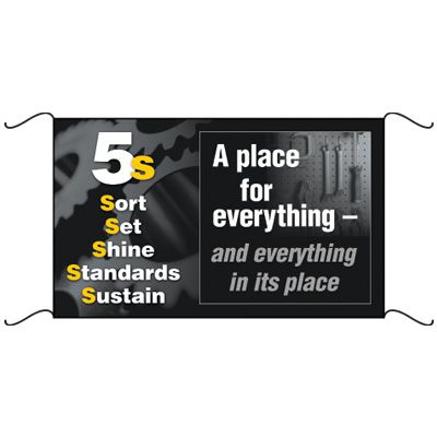 5S and Lean Solutions Banners | Emedco