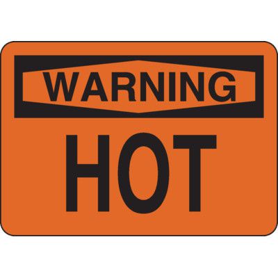 Magnetic OSHA Signs - Warning - Hot | Seton