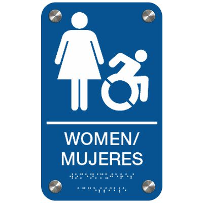 Wheelchair Accessible Bathroom Signs Handicap Accessible Women's