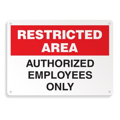 Authorized Personnel Only Signs | Restricted Area Security Signs | Seton.ca