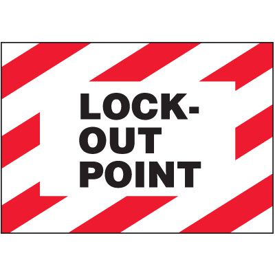 Lockout Labels - Lock-Out Point, Electrical Labels | Emedco