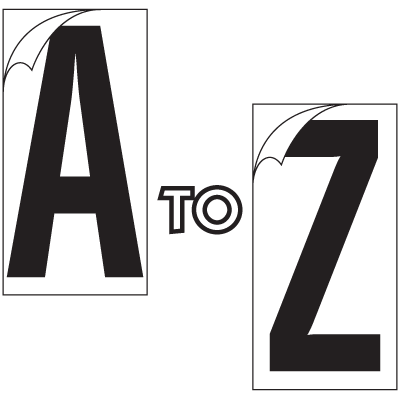 Self-Adhesive Letter and Number Set Labels | Emedco