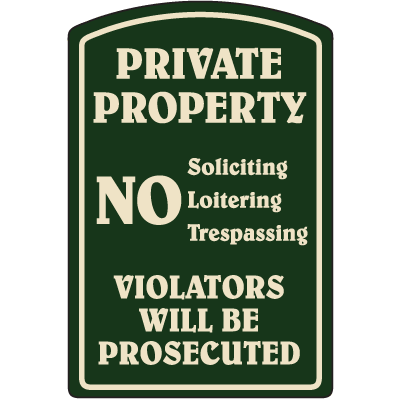 Designer Property Signs, Private Property Sign | Seton