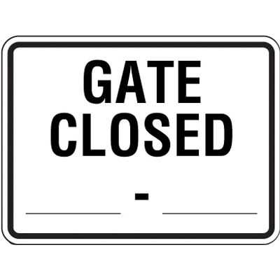 Semi-Custom Reflective Traffic Signs - Gate Closed|Seton Canada | Seton.ca