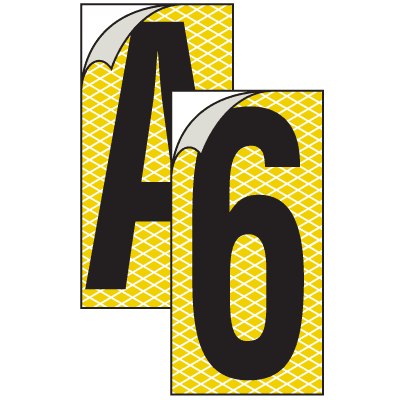 Reflective Number & Letter Labels | Emedco