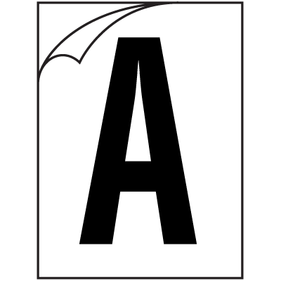 White Number & Letter Labels | Emedco