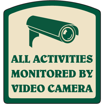 Designer Property Signs - All Activities Monitored By Video | Seton