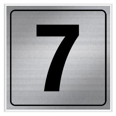 7 - Engraved Door Number Signs | Emedco