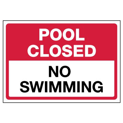 Pool Closed No Swimming Hanging Doorway Barricade Sign Kit | Seton.ca