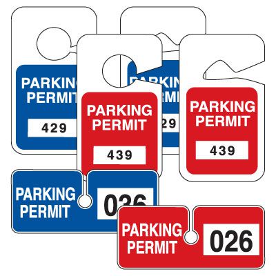 Rear View Mirror Tags Stock Parking Permit Tags|Seton Canada | Seton.ca