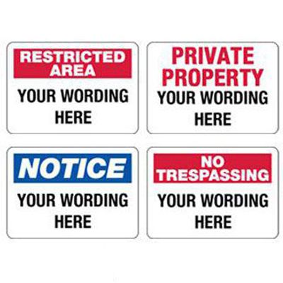 Semi-Custom Security Signs, Custom Signs | Emedco
