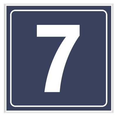 7 - Engraved Door Number Signs | Emedco
