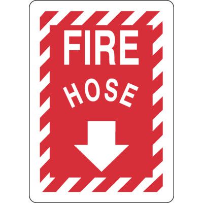Fire Hose Safety Sign | Aluminum Signs | Emedco