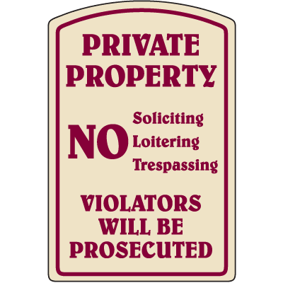 Designer Property Signs, Private Property Sign | Seton