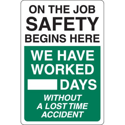 Days Without Incident Signs & Safety Scoreboards | Seton