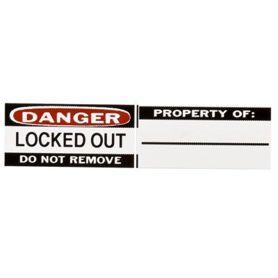 Brady Durable Vinyl Lockout Labels for Aluminum Safety Padlocks - Write ...