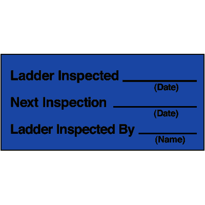 Ladder Inspection Labels|Seton Canada | Seton.ca