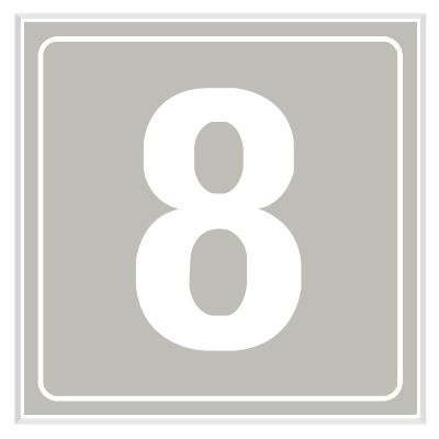 8 - Engraved Door Number Signs | Emedco