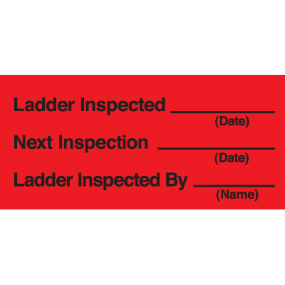 Ladder Inspection Labels | Vinyl Label | Seton
