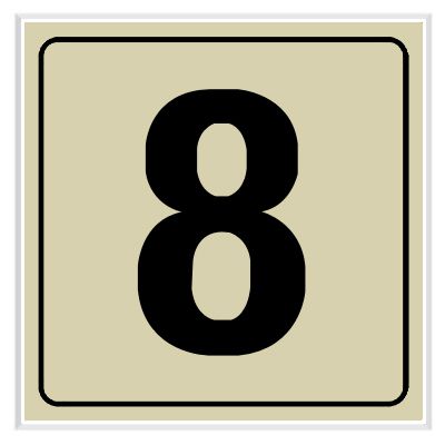 8 - Engraved Door Number Signs|Seton Canada | Seton Canada