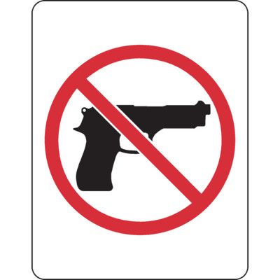 Gun Prohibited Signs & No Weapons Allowed Signs | Emedco