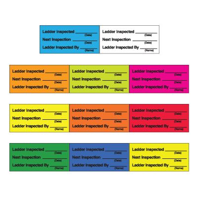 Ladder Inspection Single-Use Self-Adhesive Labels | Emedco