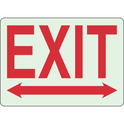 Luminous Exit and Path Marker Signs - Exit (Double Arrow) | Seton