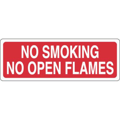 No Smoking No Open Flames - Industrial Smoking Signs | Seton | Seton