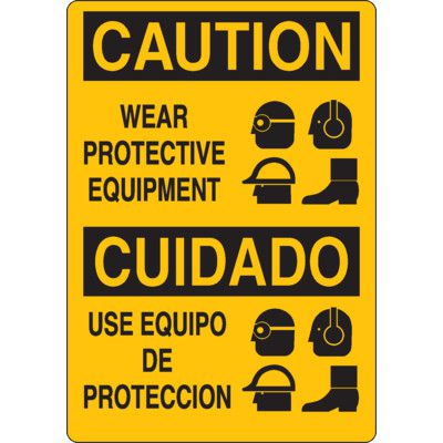 Caution Dust Respirator Required In This Area - PPE Sign | Seton | Seton