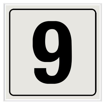 9 - Engraved Door Number Signs | Emedco